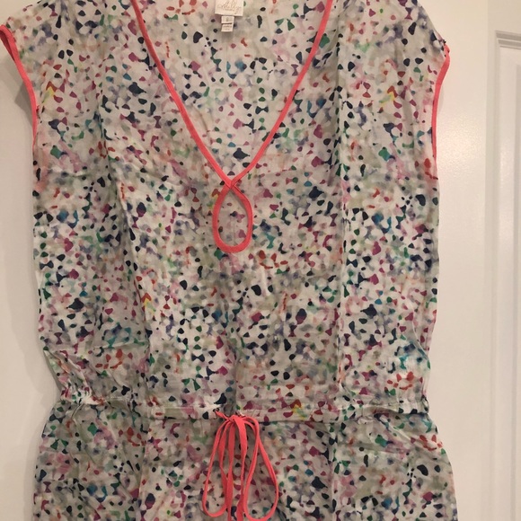 Milly | Swim | Milly Swim Pastel W Fluorescent Trim Coverup | Poshmark